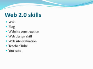 Ict skills for teachers | PPTX