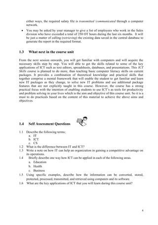 ICT Skills Full Book with mmxm manjur kader | PDF