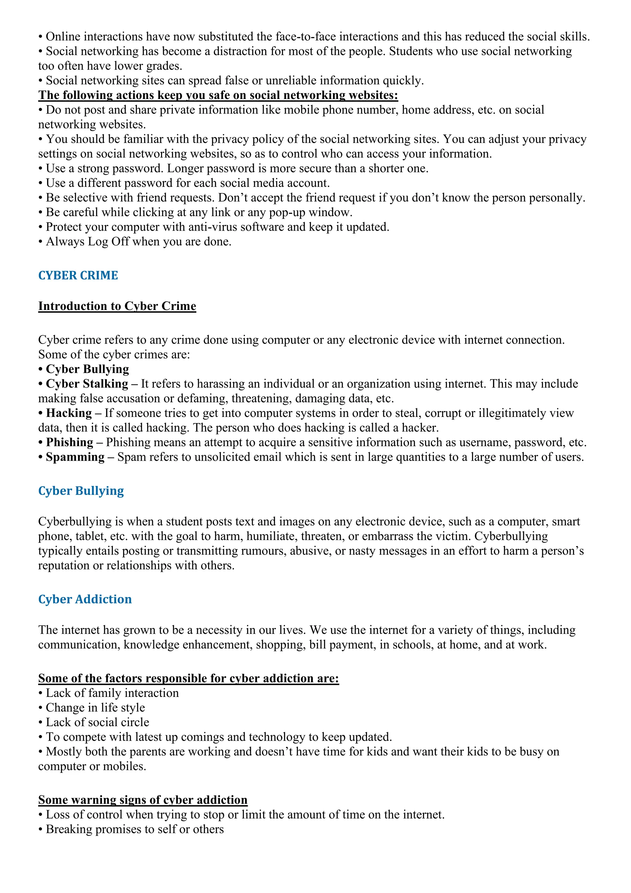ICT skills notes class 9.pdf it helps in information technology | PDF
