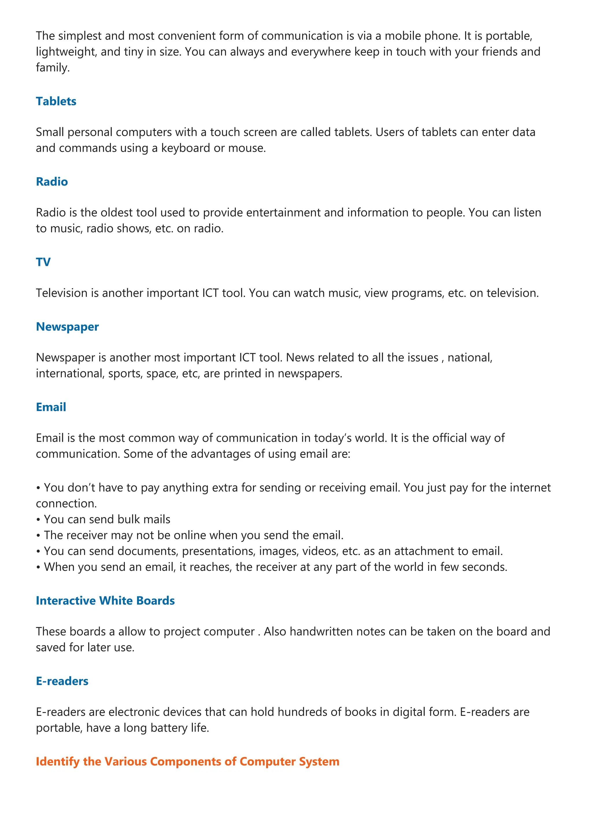 ICT skills notes class 9.pdf it helps in information technology | PDF