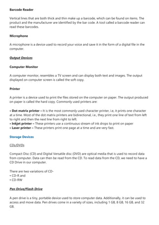 ICT skills notes class 9.pdf it helps in information technology | PDF