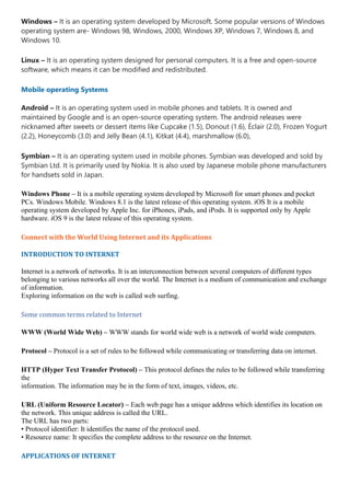 ICT skills notes class 9.pdf it helps in information technology | PDF