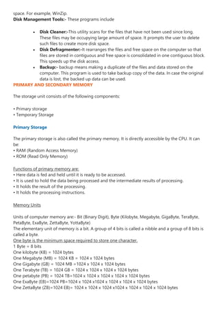 ICT skills notes class 9.pdf it helps in information technology | PDF