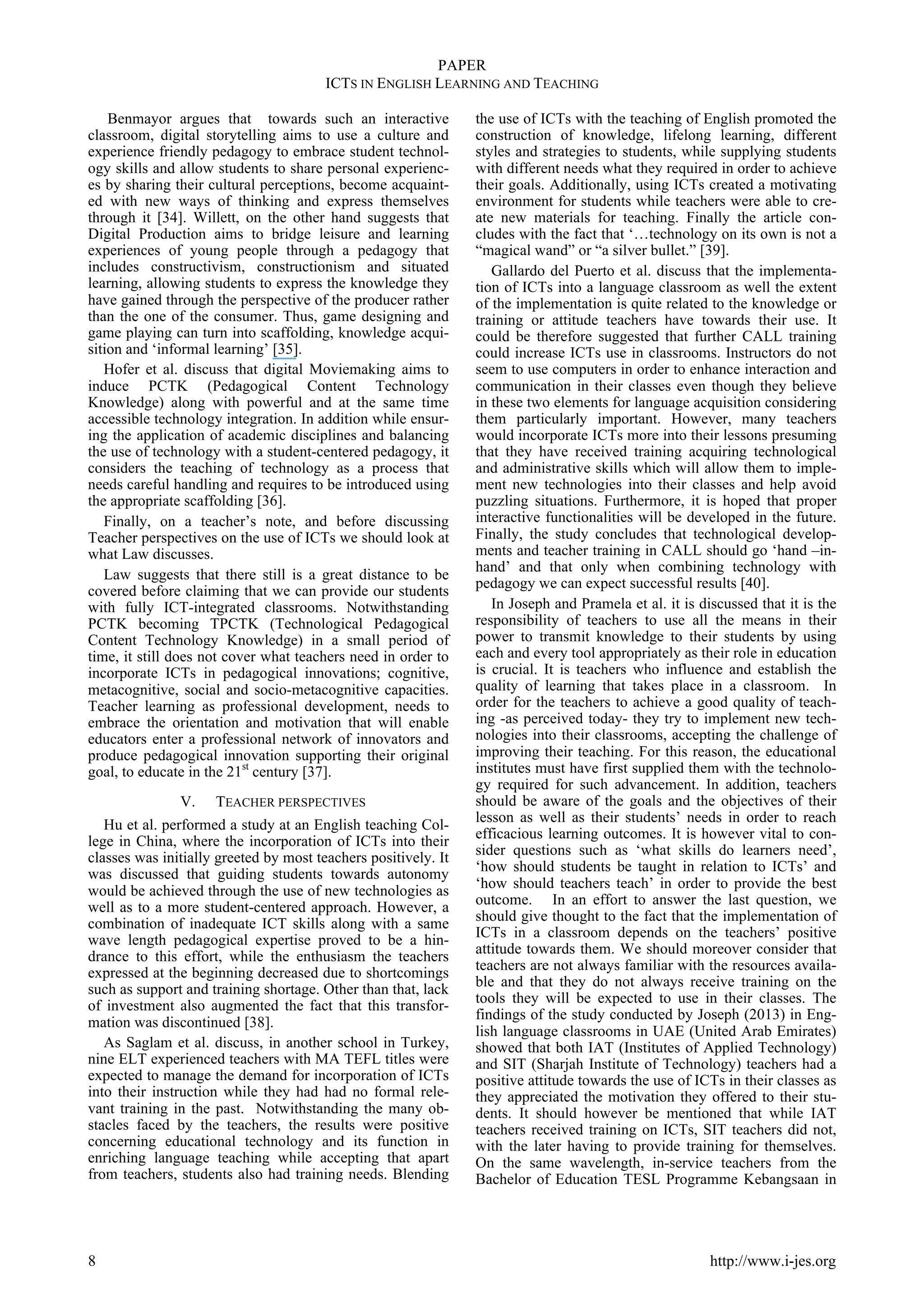 Ict's learning and teaching | PDF