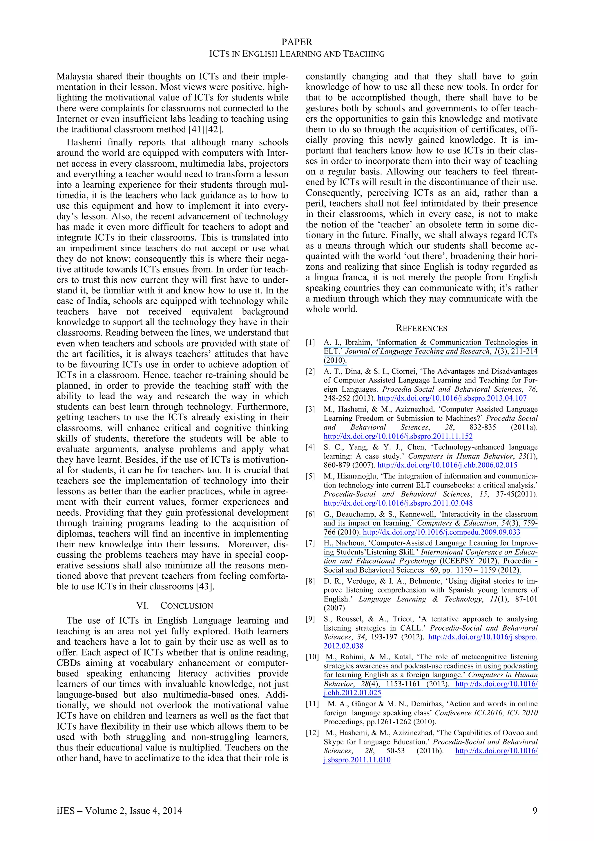 Ict's learning and teaching | PDF
