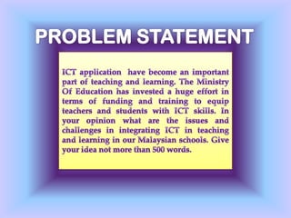 ISSUES AND CHALLENGES IN ICT IN EDUCATION | PPTX
