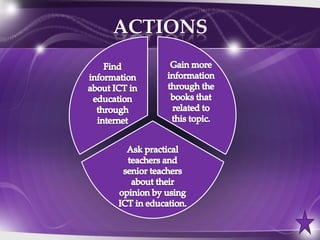 ISSUES AND CHALLENGES IN ICT IN EDUCATION | PPTX