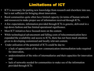 Importance of Information Communication Technologies in Agriculture | PPT