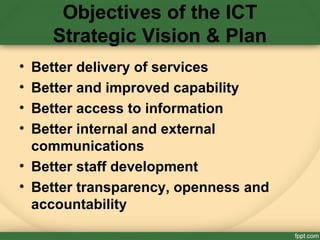 ICT Strategic Vision and Plan | PPT