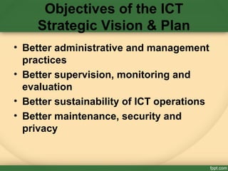 ICT Strategic Vision and Plan | PPT