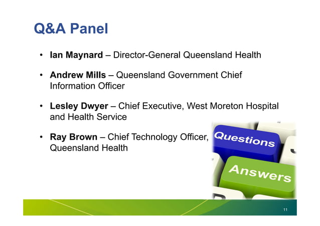 Queensland Health: ICT Strategy Roadmap - DG industry briefing | PDF ...