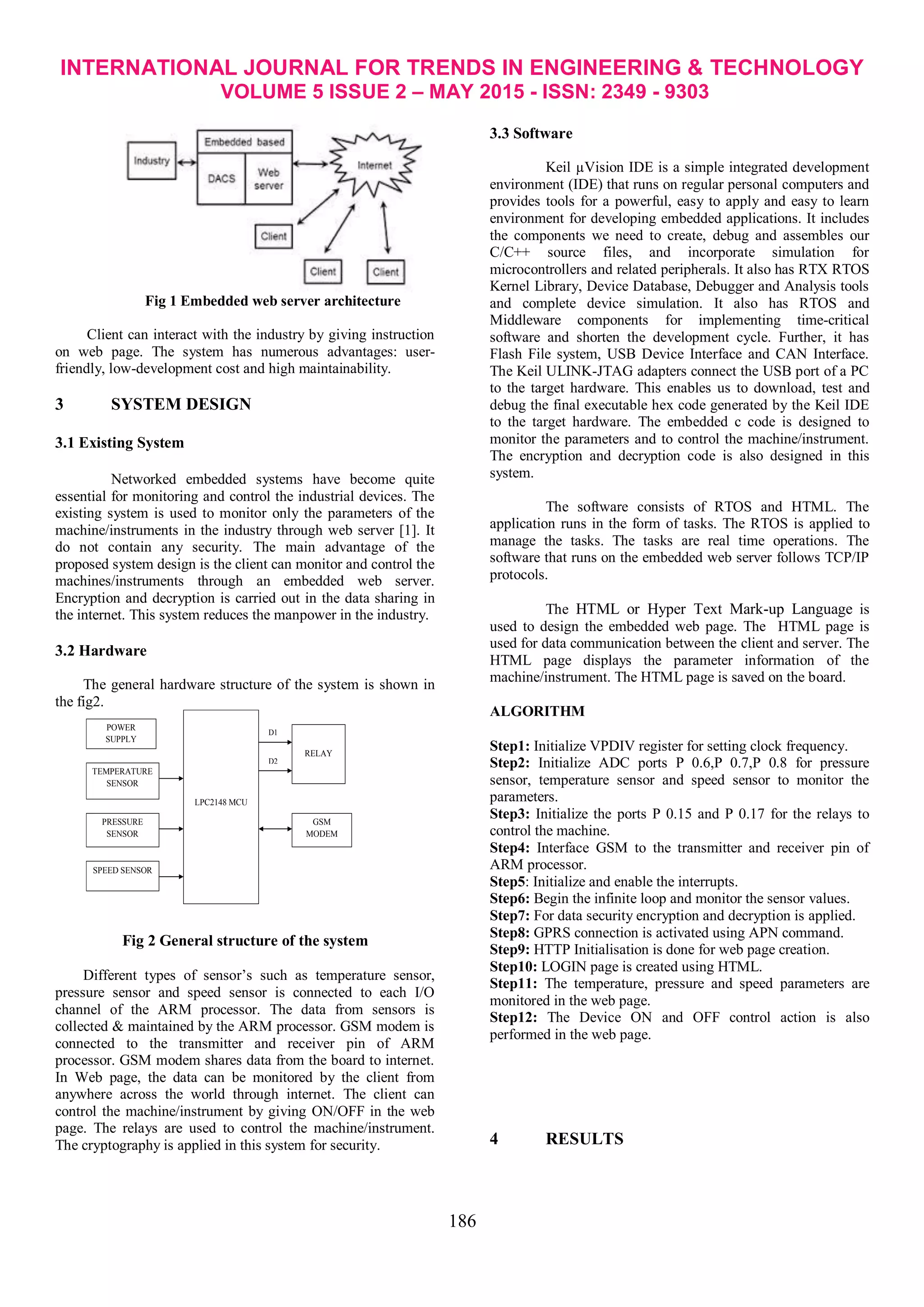 Arm Based Real Time Monitoring and Controlling of Industrial Parameters Using GPRS | PDF