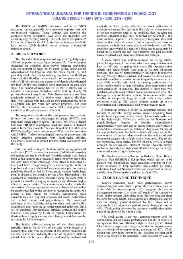 An Efficient Execution of Clock Gating Technique for Logic Circuits | PDF