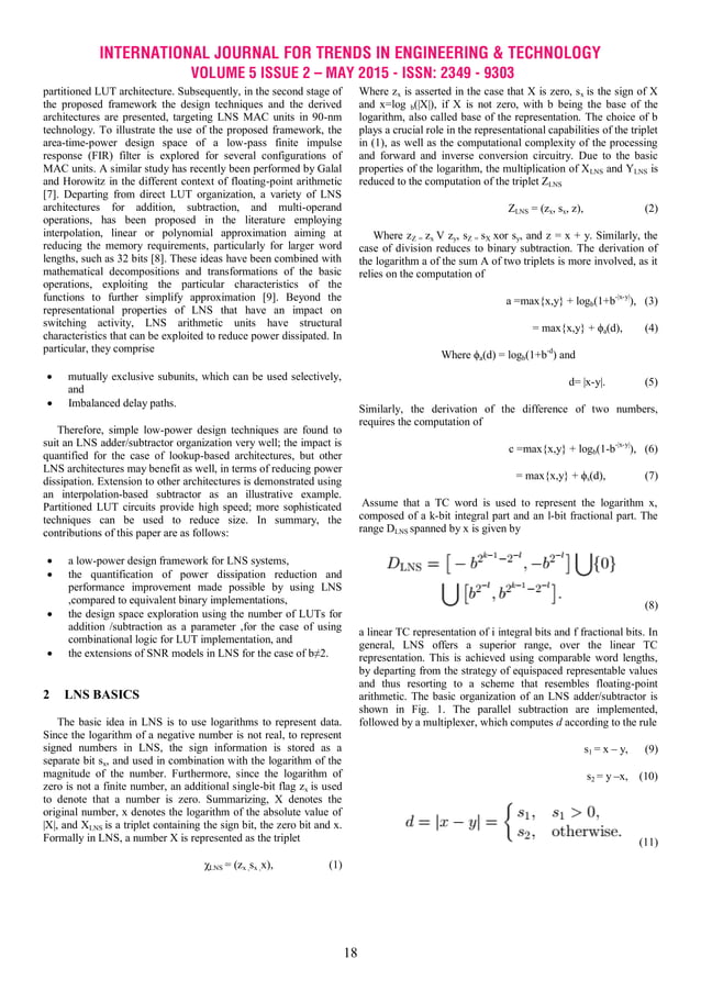 Implementation and Impact of LNS MAC Units in Digital Filter Application | PDF | Computing ...