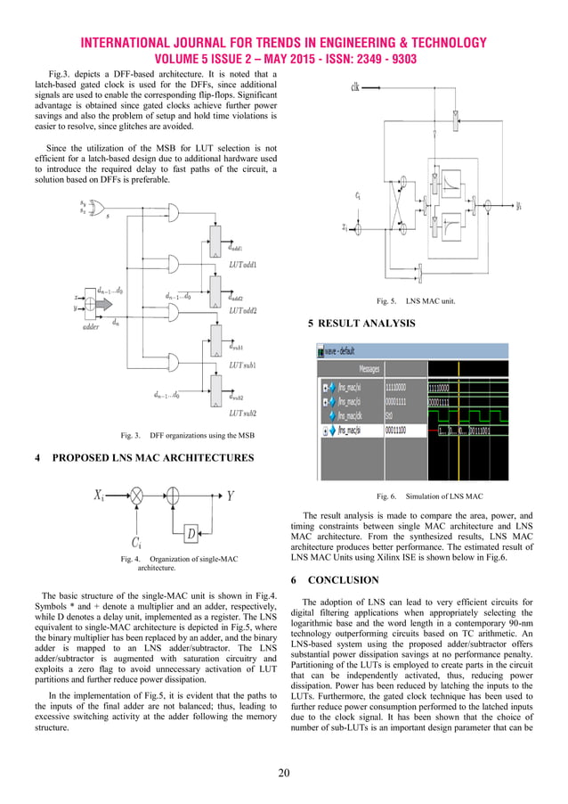 Implementation and Impact of LNS MAC Units in Digital Filter Application | PDF | Computing ...