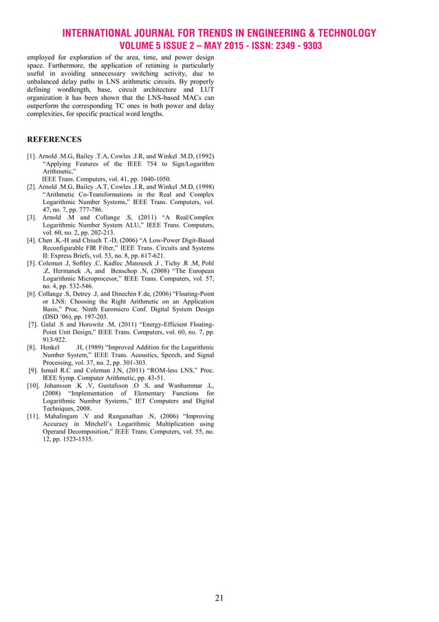 Implementation and Impact of LNS MAC Units in Digital Filter Application | PDF | Computing ...