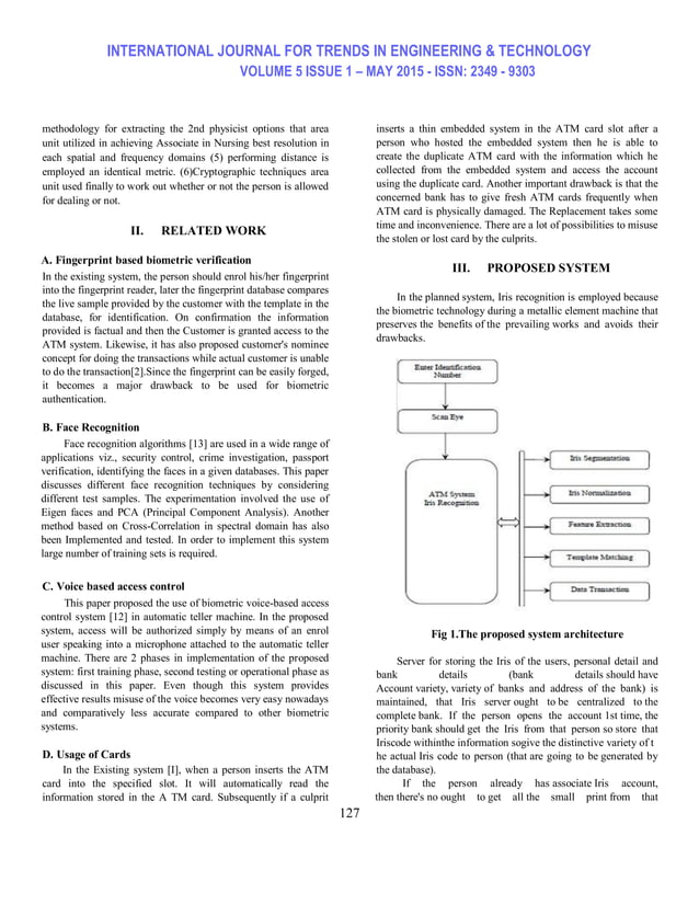 IRIS Recognition Based Authentication System In ATM | PDF