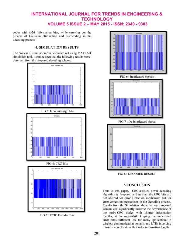 An Efficient Decoding Algorithm For Concatenated Turbo Crc Codes Pdf
