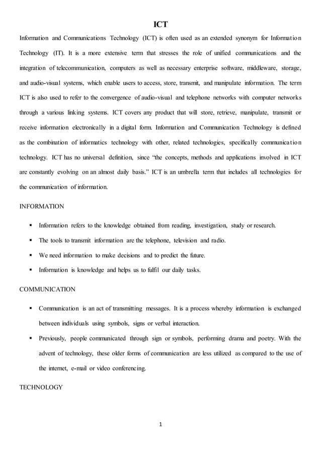 Ict Technology Docx
