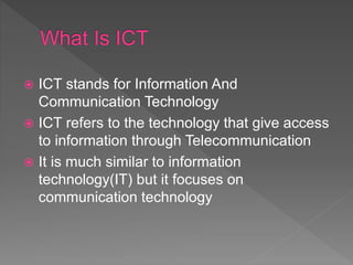 Ict technology and its applications in professional life | PPTX