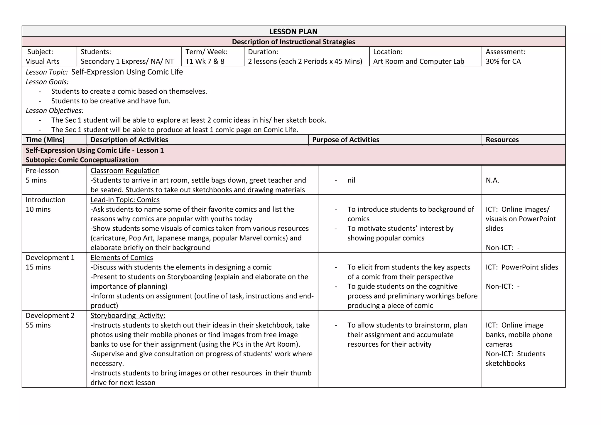 Ict tel demo lesson plan 2.3 | PDF