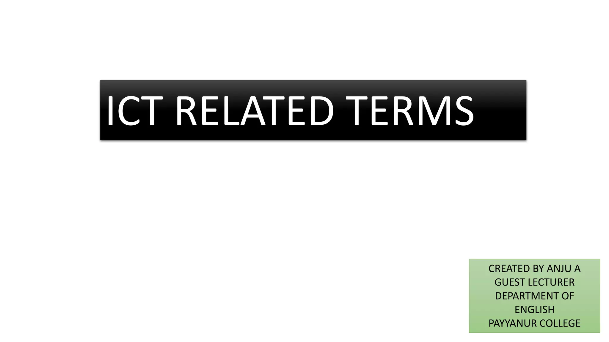 Ict terms | PDF