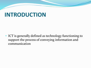 ICT Tools and the Utilisation | PPT
