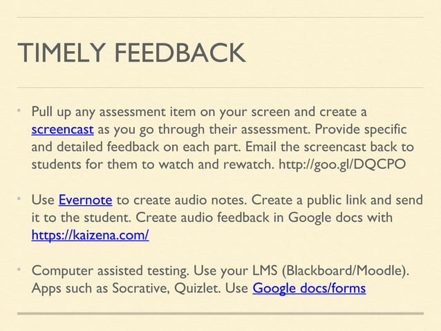 Ict tools for assessment feedback | PPT