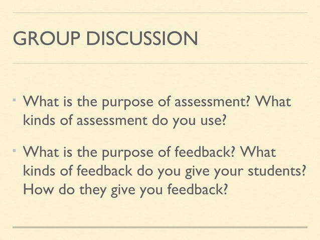 Ict tools for assessment feedback | PPT