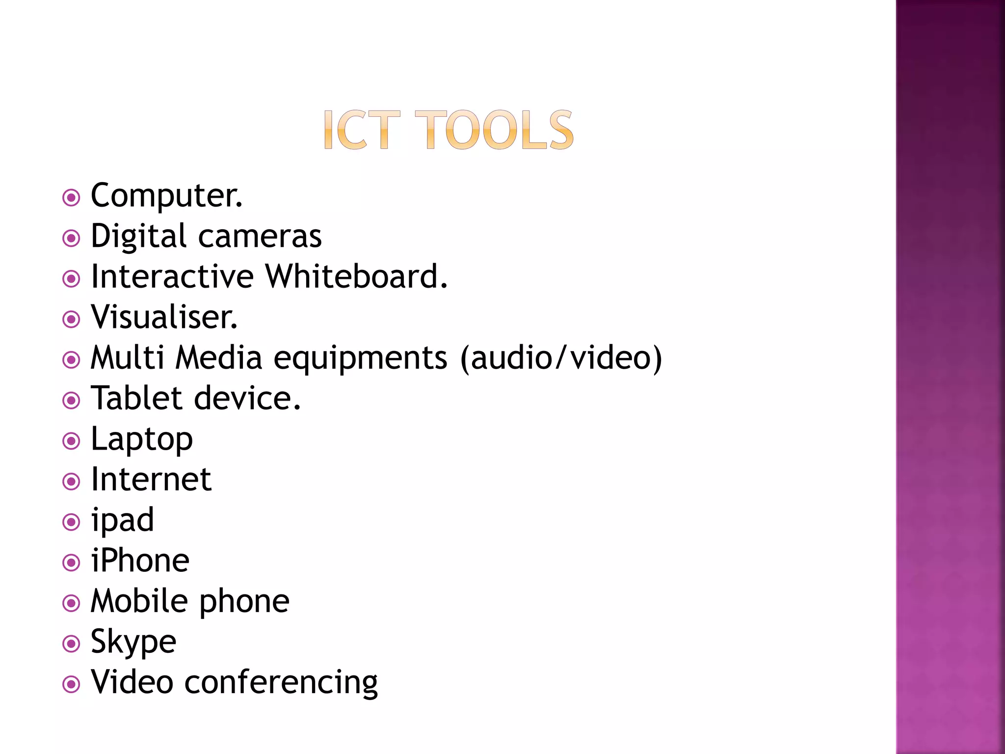 Ict tools used in education | PPTX