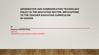 Ict tr. education policy | PDF