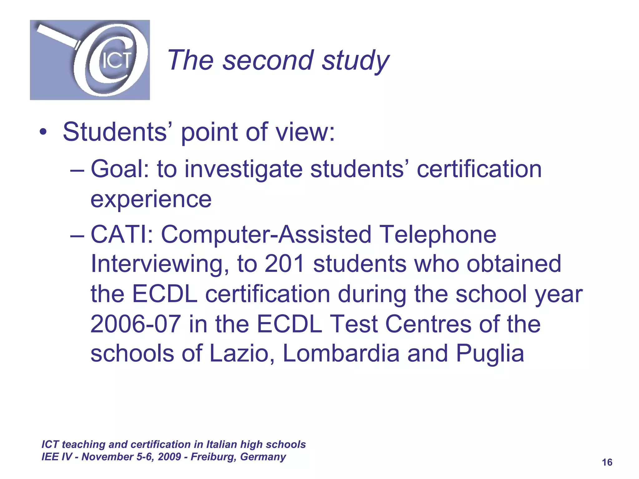 Ict training certificationsitalianhightschool | PPT