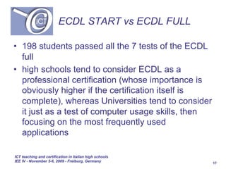 Ict training certificationsitalianhightschool | PPT