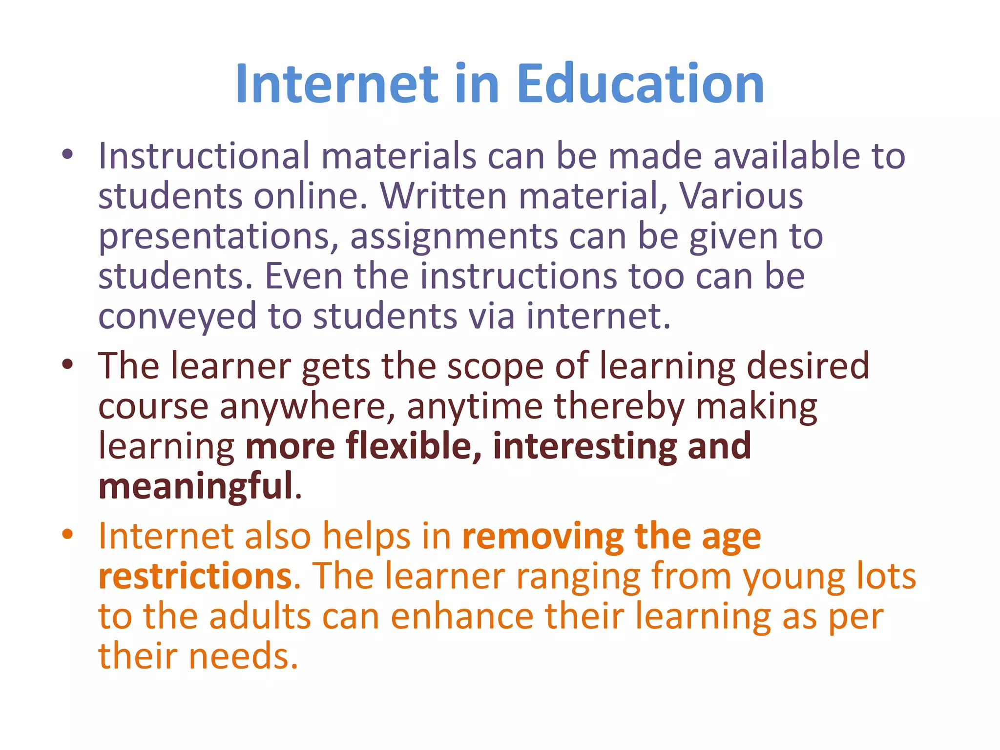 Internet and Its Applications | PPTX