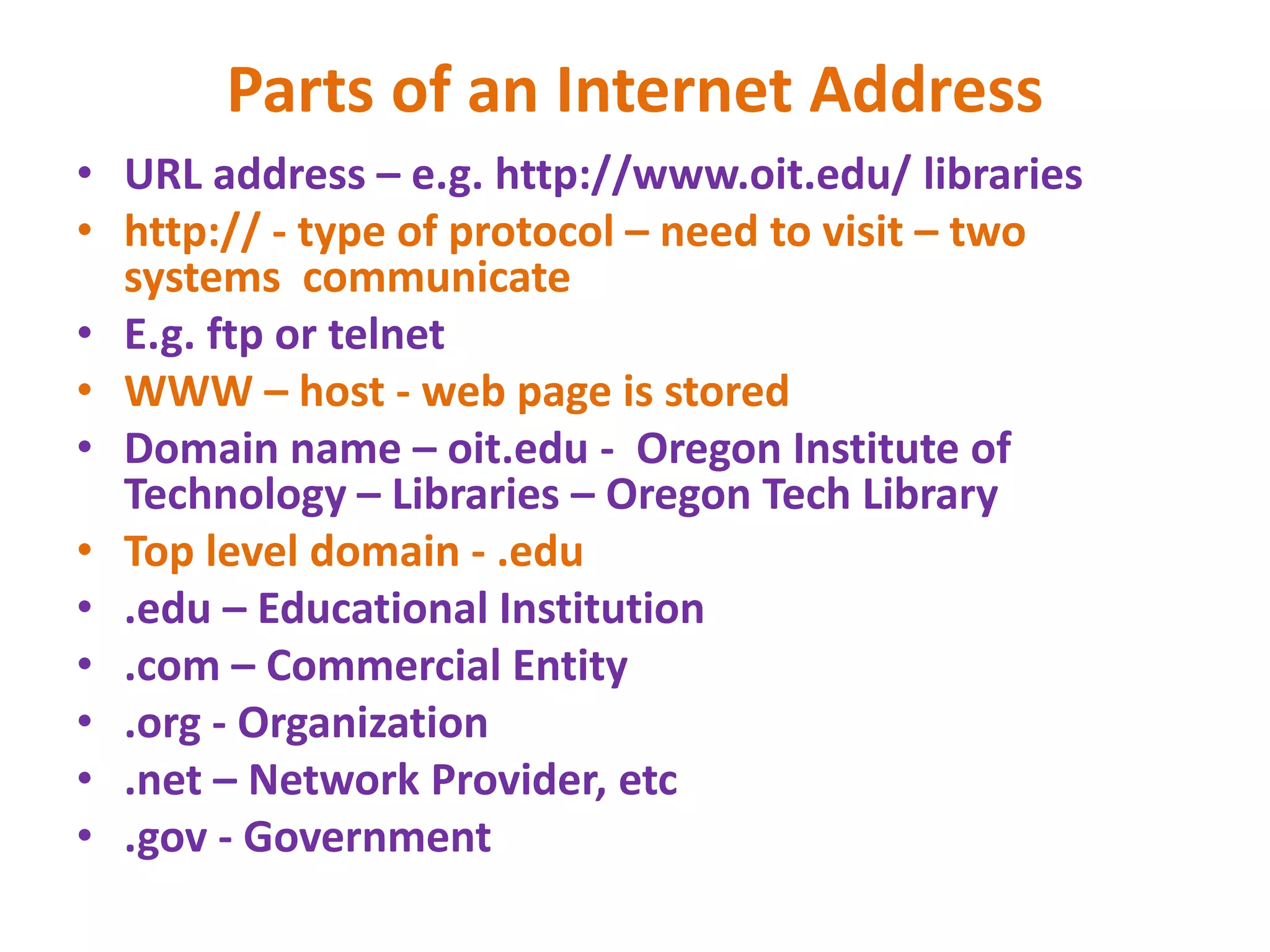 Internet and Its Applications | PPTX