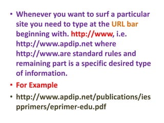 Internet and Its Applications | PPTX