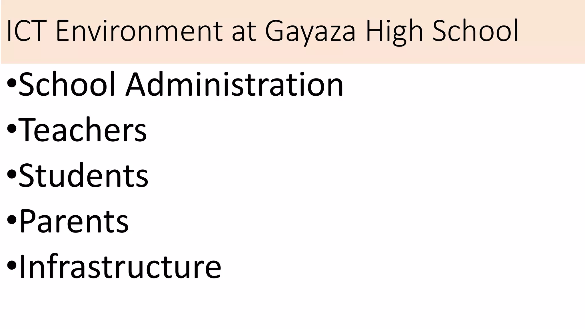 Ict use at gayaza high school | PPTX