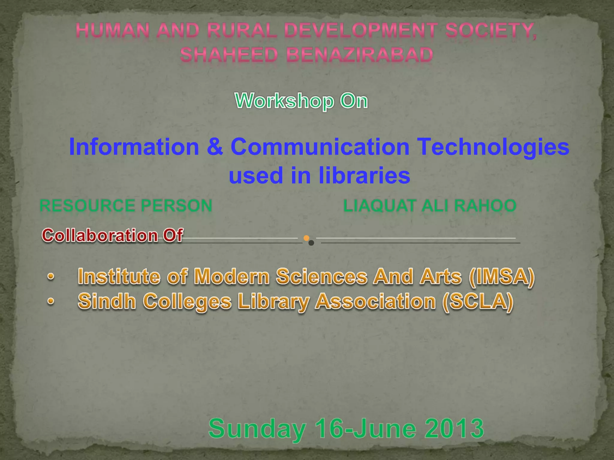 Ict uses in libraries | PPT