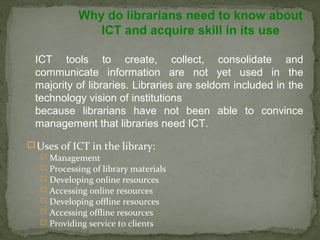 Ict uses in libraries | PPT
