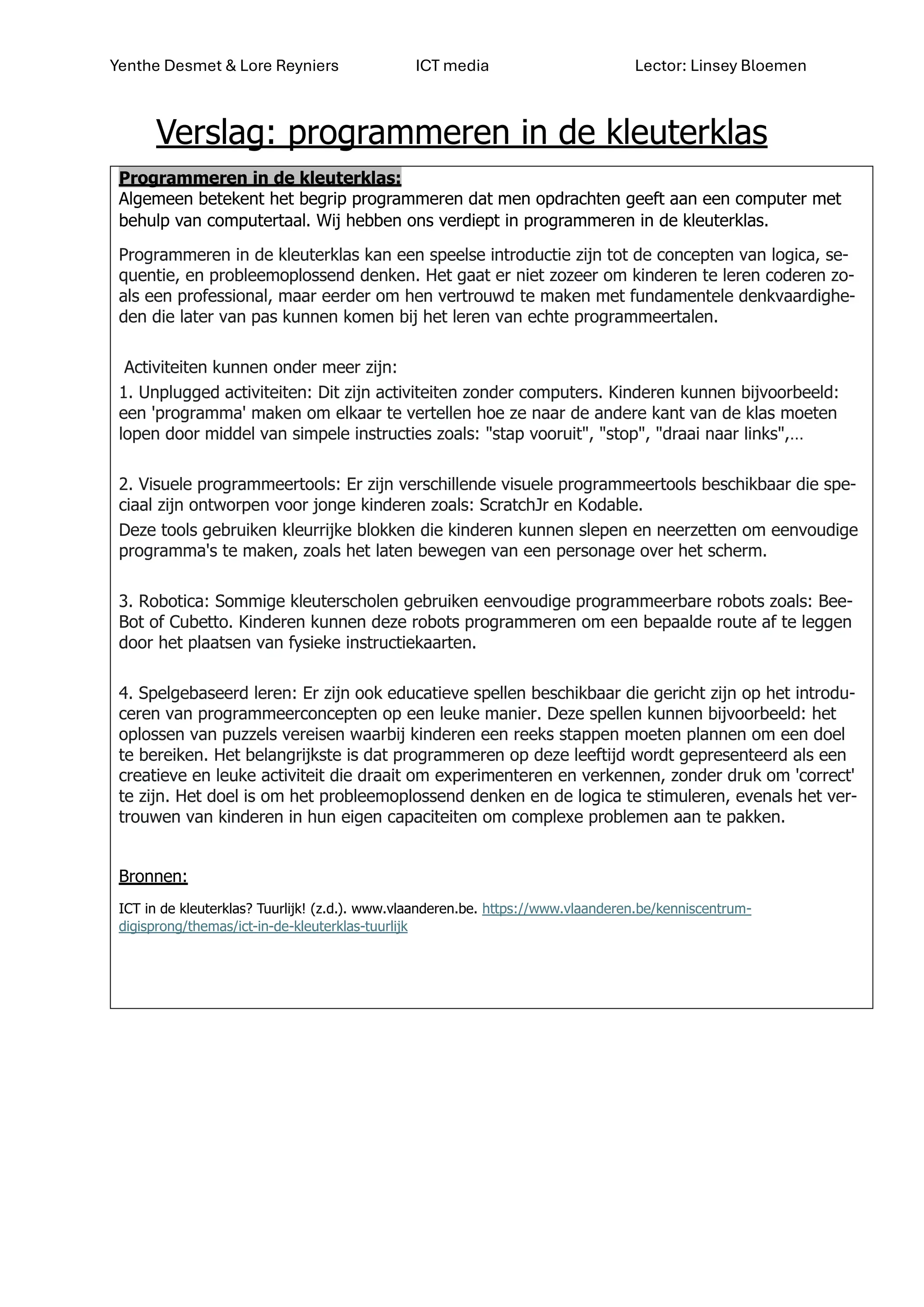 ICT verslag programmeren Yenthe & Lore.pdf