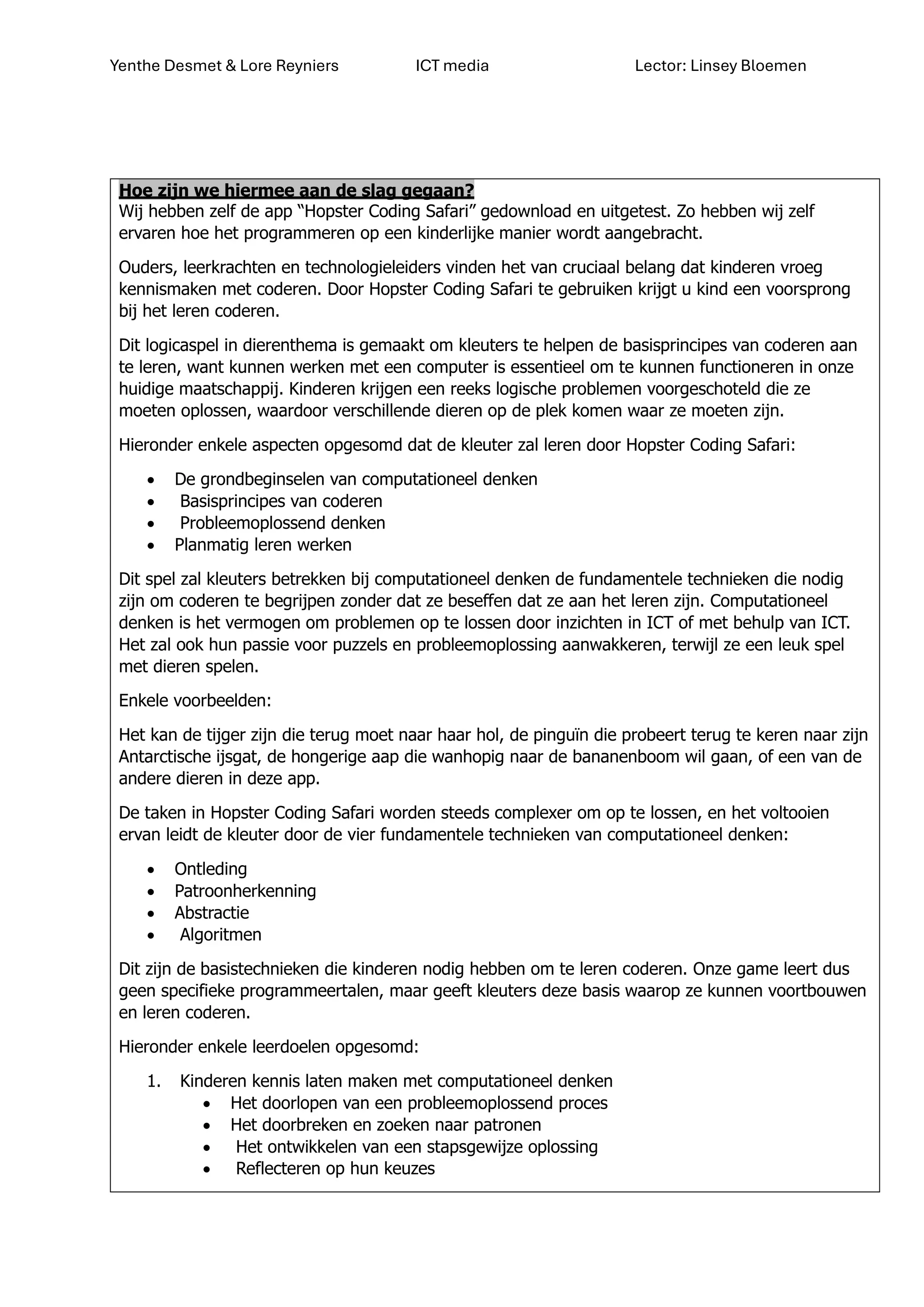 ICT verslag programmeren Yenthe & Lore.pdf