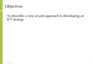 Ict Vision And Strategy Development | PPT