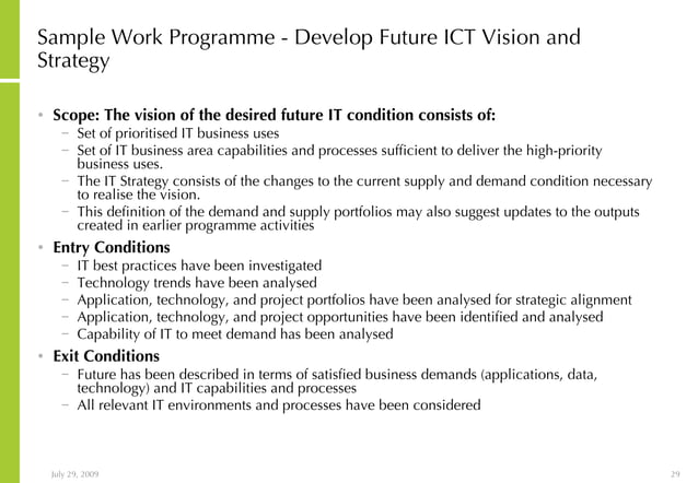 Ict Vision And Strategy Development | PPT