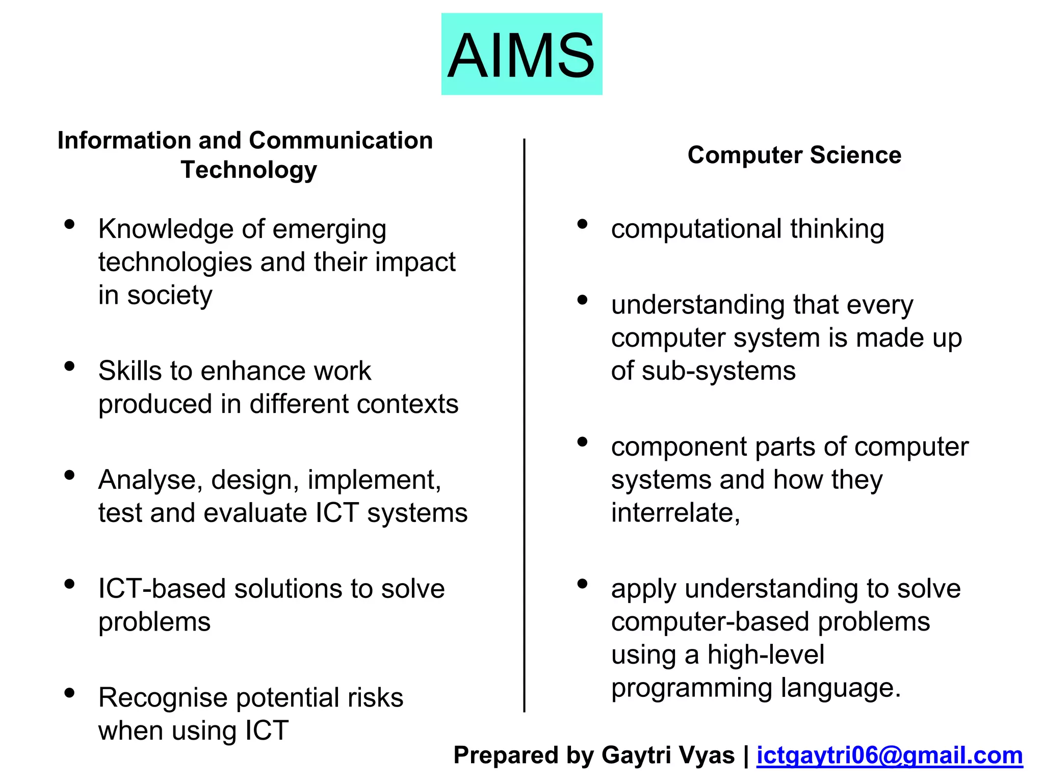 CAIE - IGCSE - Computer Science and ICT | PPTX