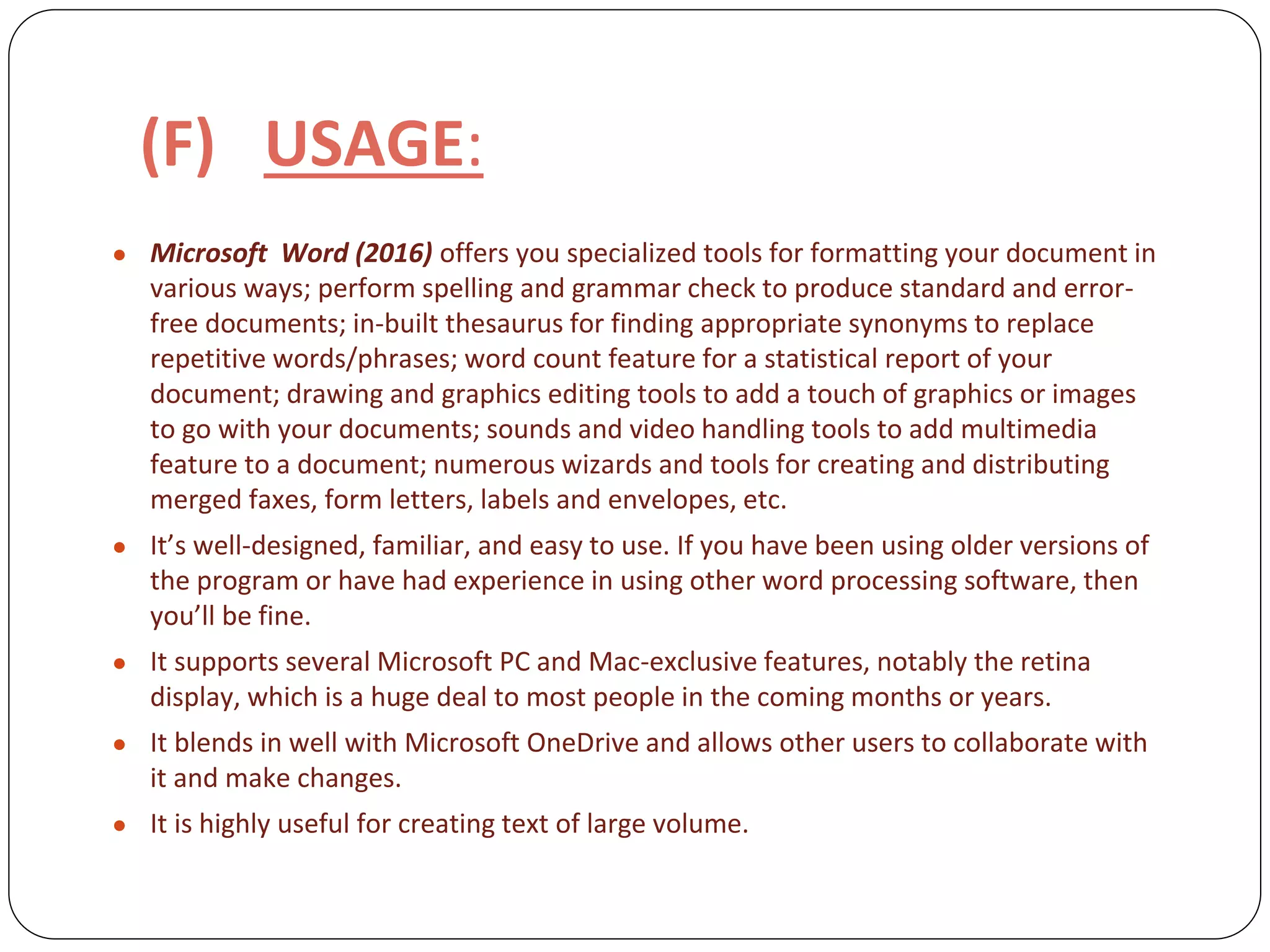 Ict word (2016) presentation | PPTX