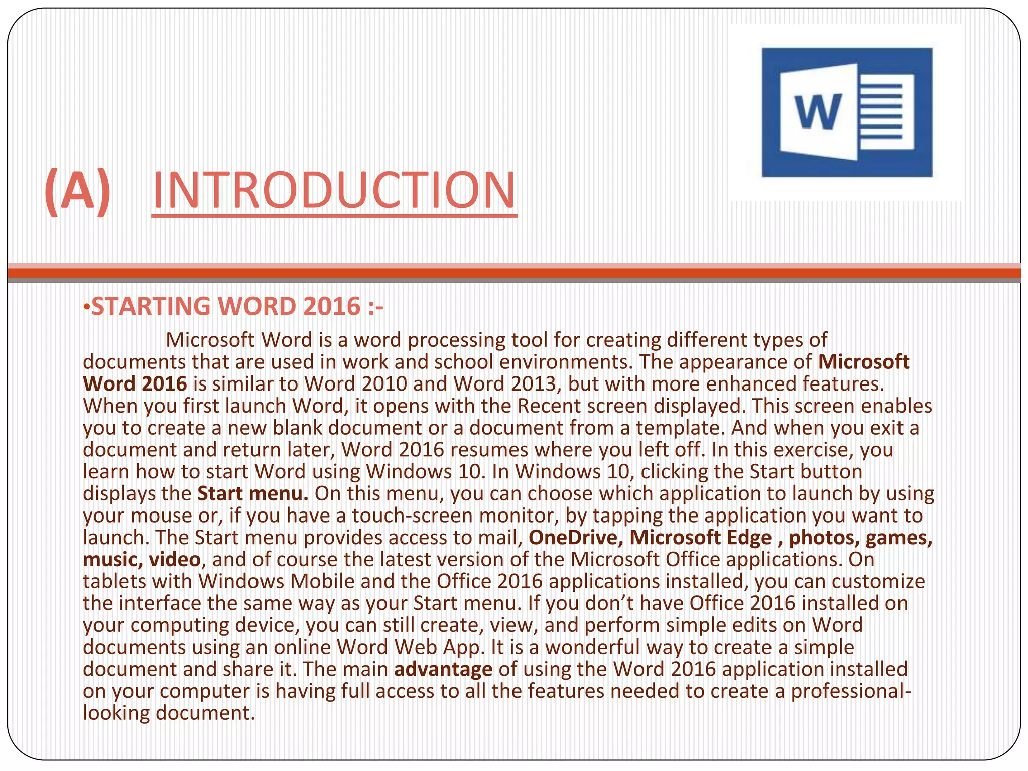 Ict word (2016) presentation | PPTX