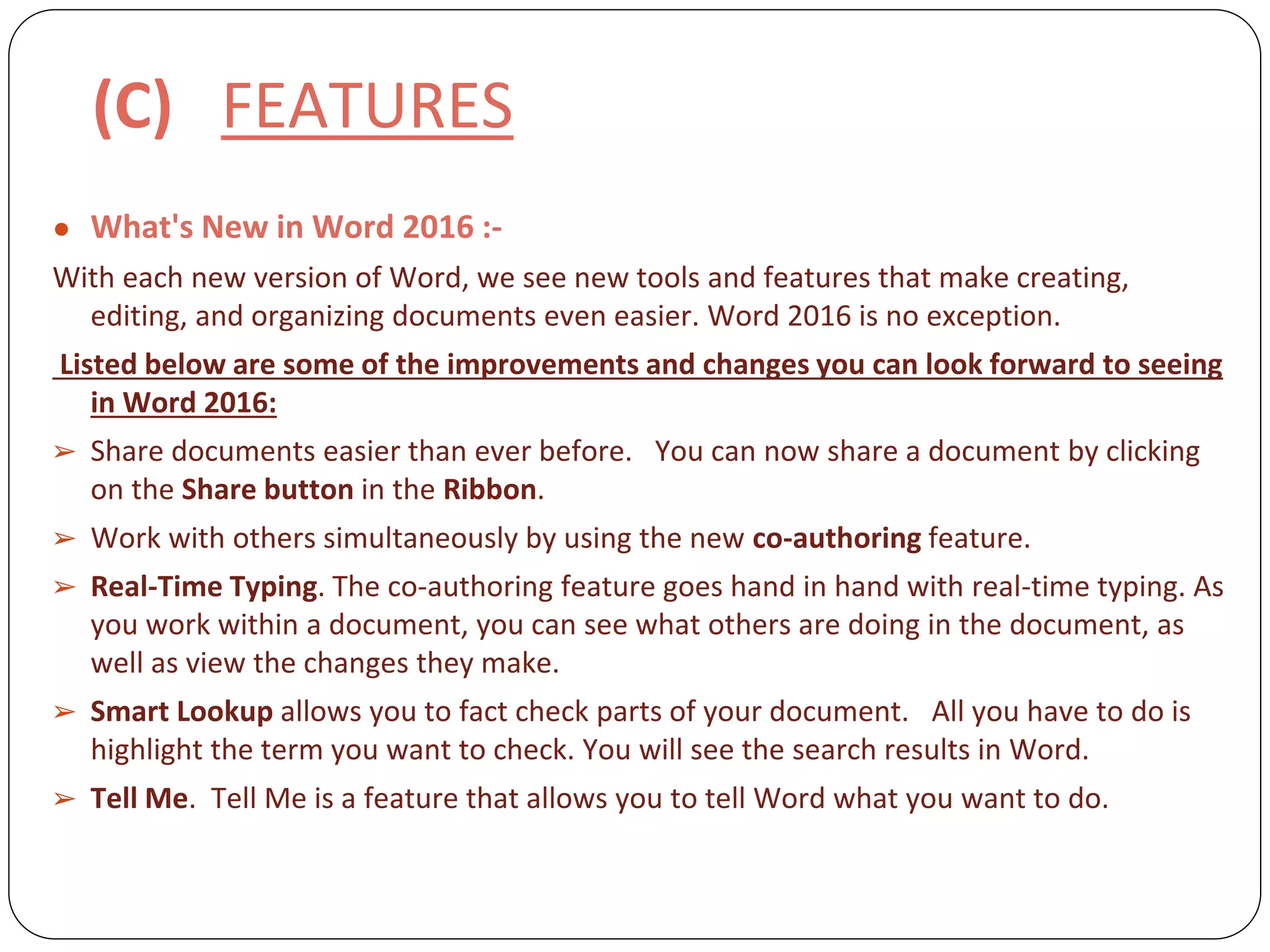 Ict word (2016) presentation | PPTX