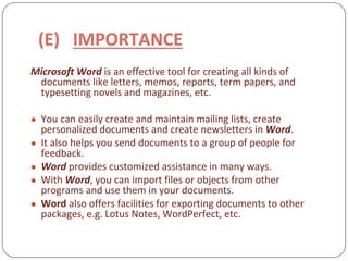 Ict word (2016) presentation | PPTX