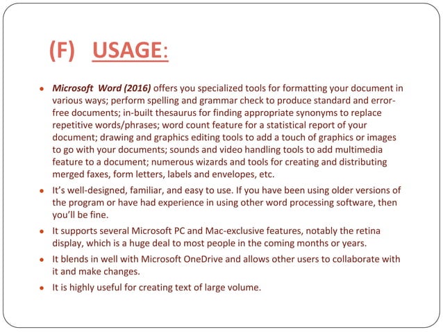 Ict word (2016) presentation | PPTX