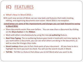 Ict word (2016) presentation | PPTX